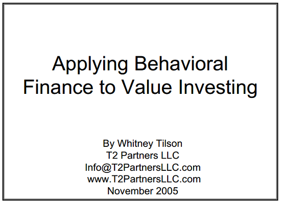 Applying Behavioral Finance to Value Investing | Safal Niveshak Applying Behavioral Finance to Value Investing | Safal Niveshak